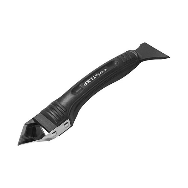 【特徴】両方向作業にや対応しているので、硬くなったコーキング剤もパワフルに取ることが出来ます。【用途】古くなったコーキング剤の除去。【仕様】●両方向作業対応(コーキングはがし)。【サイズ】幅：80mm高さ：270mm奥行き：40mm重量：60g