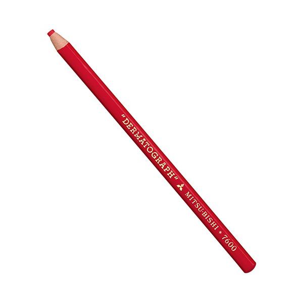 【特徴】ガラス・金属・プラスチックなどに自由に描けます。【用途】金属・ガラス・プラスチック・木材へのマーキング。【仕様】●芯色：赤。●油性ダーマトグラフ。【サイズ】幅：9mm高さ：180mm奥行き：9mm重量：6g