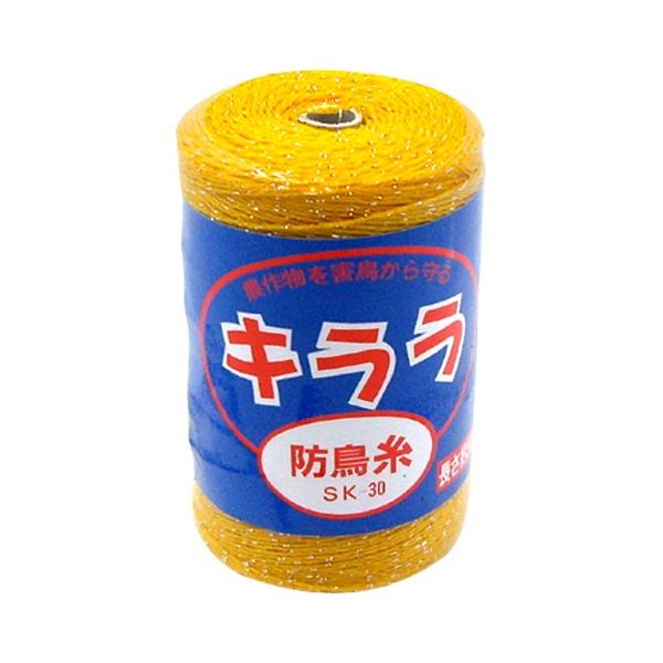 【特徴】支柱から支柱に張るだけの簡単取付できます。光反射で鳥を寄せ付けません。【用途】防鳥。【仕様】●色：黄。●長さ：500m。●銀ラメ入。【材質】●ポリエチレン。【サイズ】幅：65mm高さ：110mm奥行き：65mm重量：200g