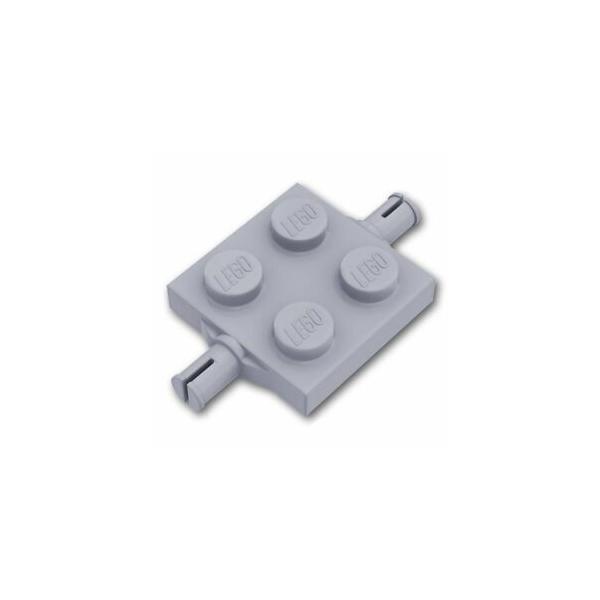 ●レゴ パーツ - 乗り物●商品名：ホイール ホルダー - プレート 2 x 2 小径軸●色：[Light Bluish Gray / グレー]●エレメント ID：4211504/6408022●デザイン ID：4600/67687