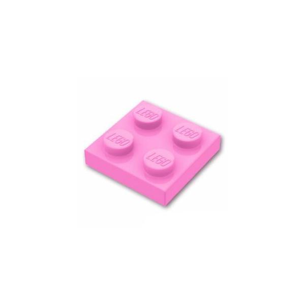 ●レゴ パーツ - プレート 1ｘ〜2ｘ●商品名：プレート 2 x 2●色：[Bright Pink / ブライトピンク]●エレメント ID：4245314/6096589●デザイン ID：3022