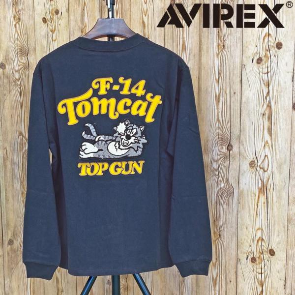 SAGARA TOM CAT L/S T-SHIRT/サガラ トムキャット 長袖Ｔシャツ/AVIREX/アヴィレックスアメリカナイズなしっかりした生地を採用ポップなテイストのフォントの「TOMCAT / トムキャット」グラフィック昼寝を起こ...