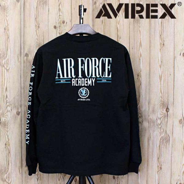 USAFA EMBROIDERY T-SHIRT/USAFA エンブロイダリー 長袖Tシャツ/AVIREX/アヴィレックスAVIREXらしいミリタリースタイルの長袖Tシャツ空軍士官学校のモチーフデザインを刺繍で表現綿100%より速乾性の高い...
