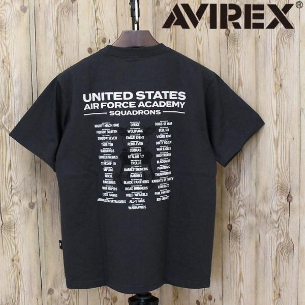 USAFA SQUADRONS EMBROIDERY T-SHIRT /刺繍 半袖Tシャツ/ AVIREX/アヴィレックス空軍士官学校の部隊をモチーフにしたデザイン!刺繍とプリントを組み合わせストレートなミリタリースタイル!綿100%より速...