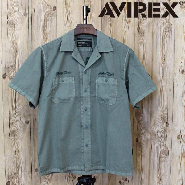 FADED WORK SHIRT 'USAFA' /フェイド 半袖ワークシャツ/AVIREX/アヴィレックスAVIREXの半袖ワークシャツ空軍士官学校のイメージを立体的なチェーン刺繍で表現綿素材より軽く、速乾性が特徴的な薄手のポリエステル混...