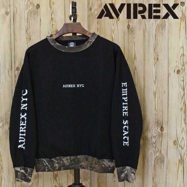 CREW NECK SWEAT 'REAL TREE CAMO' / クルーネックスウェット リアルツリーカモ / AVIREX / アヴィレックスクラシックなクルーネックスウェット。フロントや両袖にロゴプリント。ネックリブ、袖口、裾部分に...