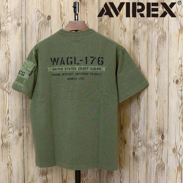 FADED S/S MIL. PKT TEE/アビレックス/AVREX独特の硬い肌触りが特徴な空紡糸天竺を採用し、製品染めと洗いにより独特なフェード感を表現したTシャツ。布帛とテープ使いが特徴な袖ポケットとUSCGをモチーフとした刺繍を施す...