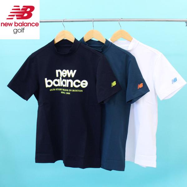 ゴルフウェアブランドNew Balance GOLF（ニューバランスゴルフ）グローバル・アスレチックブランドの優位性を活かした機能性と着心地に優れたゴルフウェアを展開。大きめのロゴがプリントされたモックネックシャツ。素材：ポリエステル72％...