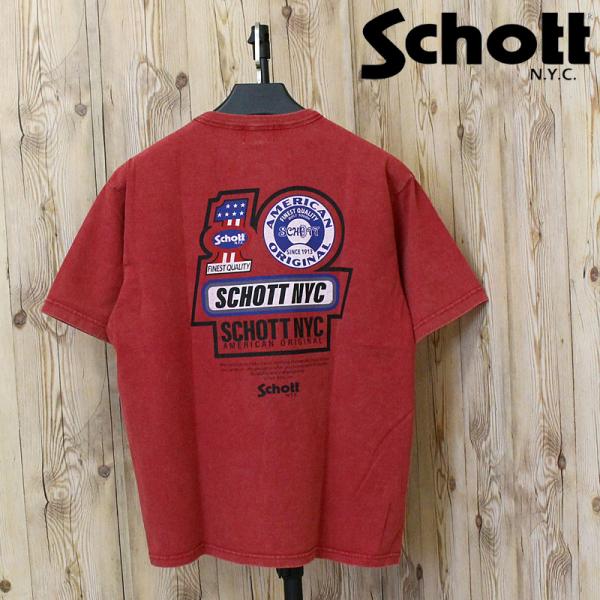 MANY PIECES T-SHIRT/メニー ピーシーズ Tシャツ/Schott/ショット7ozの肉厚ボディとオープンエンド糸ならではのふっくら感、ザックリとした硬めの風合いが特徴の無骨なTシャツ。耐久性の高いバインダーネック仕様で型崩れ...