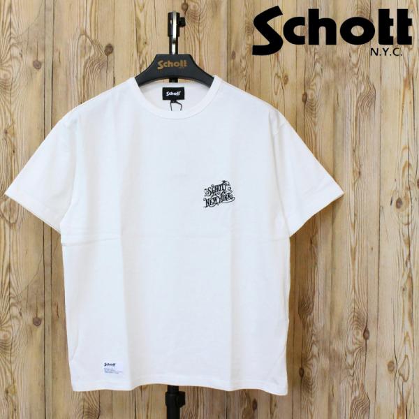 ARABESQU EMB. COMPACT T-SHIRT/アラベスク 刺繍 コンパクト Tシャツ/Schott/ショット7ozのしっかりとした肉厚ボディと、オープンエンド糸ならではのふっくらとしたボリューム感、ドライでザックリとした硬めの...