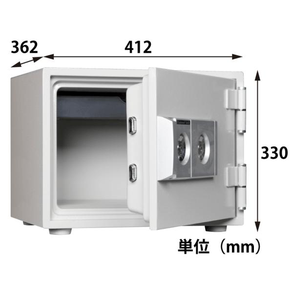 ・北海道・沖縄・離島・山口県(個人宅への配達)は別途送料がかかります。■品番  DW30-1■種類  金庫■ロックタイプ  2キータイプ式■外寸  高さ330×幅412×奥行362(mm)■内寸  高さ230×幅335×奥行220(mm)■...
