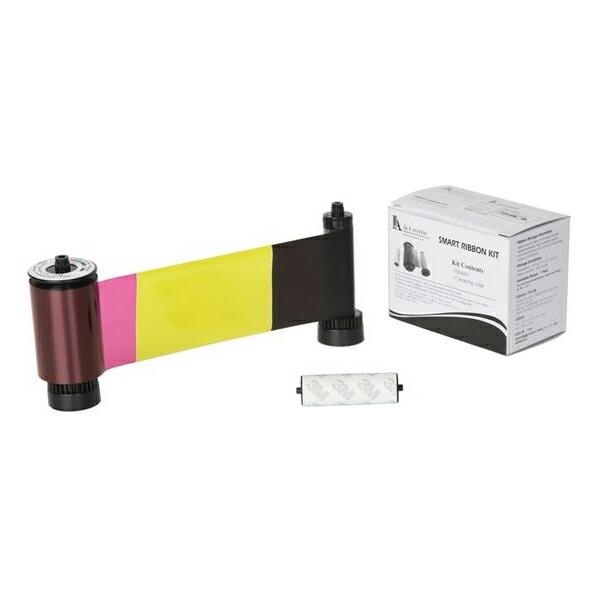 【代引不可】【送料無料】*北海道・沖縄・離島を除く｜返品種別B｜プリンタ本体＋カード発行ソフト(夢プリント)＋WEBカメラ＋YMCKTカラーリボンキット＋リボンキットBlack HQ＋10年保証|オフィス  OA機器  身分証明書 社員証 ...