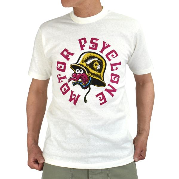 フリーホイーラーズのレーベルの1つ、MOTOR PSYCLONE GARAGE SERIESより、リリースされたTシャツです。ヴィンテージスタイル ライトウェイトジャージと呼ばれるコットン100%のライトウェイト天竺生地を使用しており、柔ら...