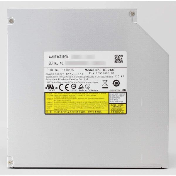 Panasonic 内蔵型 12.7mm スリムブルーレイドライブ BD/DVD/CD対応 SATA接続 UJ260 ベゼル無　状態：新品バルク、ベゼル無保証：1か月保証致します＊並行輸入品のため、メーカーの保証・修理・アフターサービスなど...