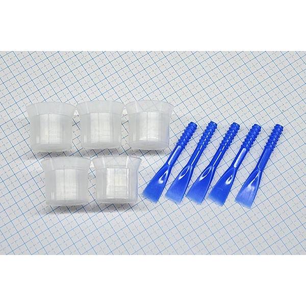 TOPMODEL 接着剤混合 カップ＆ヘラセット（5組入）トップモデルJapanオリジナル商品です。2液性接着剤の混合に便利なカップとヘラのセットです。適量を正確に混ぜ合わせることができ、作業がスムーズに行えます。