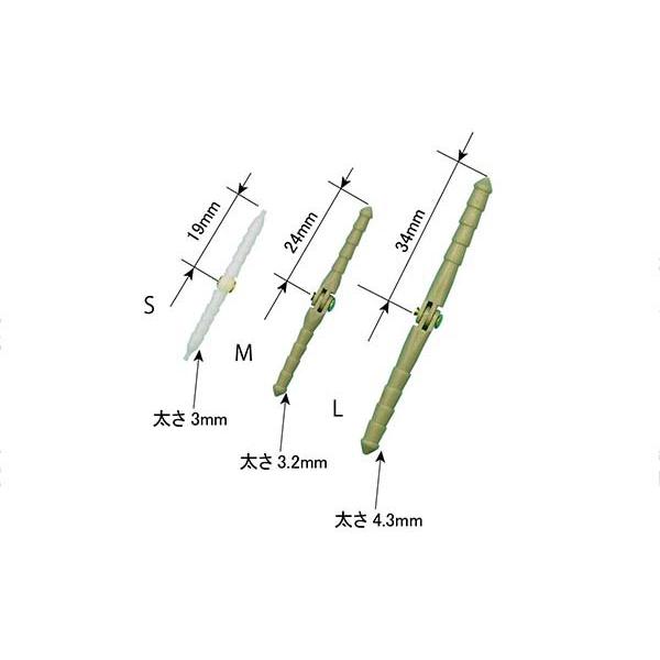 ピン型でナイロン製のヒンジです。　丸穴をあけ取り付けます。　サイズはS。　他にM、Lがあります。S （33042） (10ヶ入) 太さ3x長さ19mm