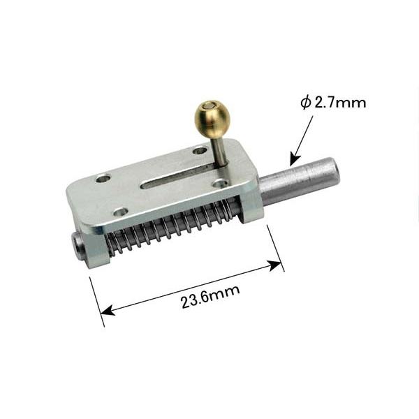 ・スケールグライダーのキャノピーなどを留めるラッチ（留め金具）・アルミ削り出しの頑丈な造りで強度、耐久性に優れているため、重くなりがちなスケールグライダーのキャノピーに最適です。・グライダーだけでなく大型エンジン機などのハッチにも使用出来ま...