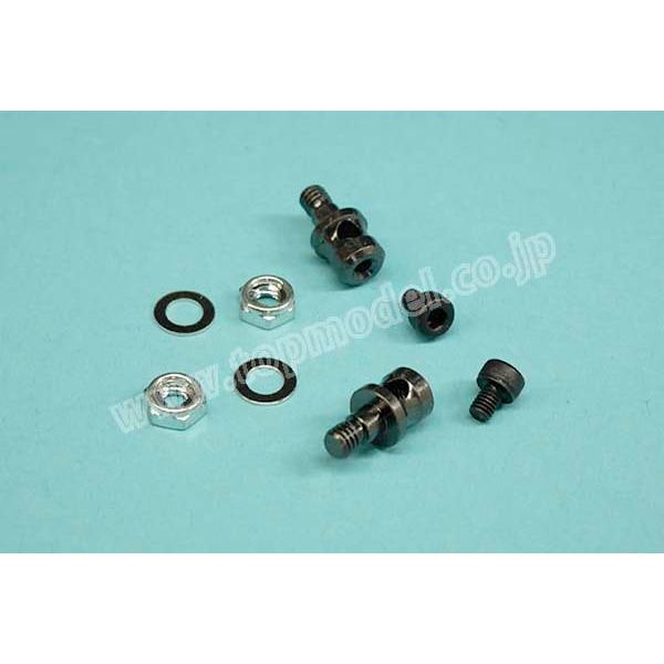 ガソリン、ビッグプレーンなどに最適なアジャストストッパーです。ストッパー取付には緩み止め(Uナット)使用で確実なロックが可能。ロッド押さえは3x5キャップネジで強力な取付ができます。2.5〜3.0ｍｍ ロッド対応　ホーン止めネジサイズ：M4