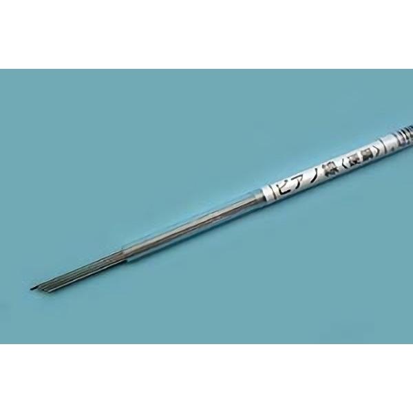 テトラ　ピアノ線0.2mm 長さ500mm（10本入)直径0.2mmの鋼線。長さ500mm、一束10本入り。曲がりクセがつかず、保管に便利な容器入。※サンプル画像。直径、数量は異なります。