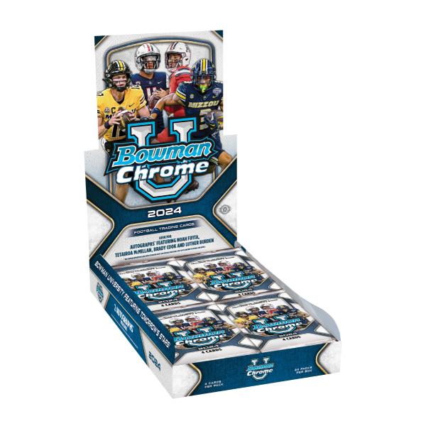 2024 Bowman University Chrome〓 Football - Hobby Box2 Autographs per box!24 packs per box - 4 cards per pack（注意）・お届け日時選択し...