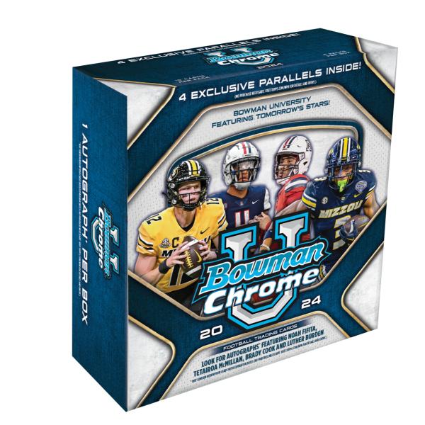 2024 Bowman University Chrome〓 Football - Mega Box1 Autograph per box!6 packs per box - 10 cards per pack（注意）・お届け日時選択してく...