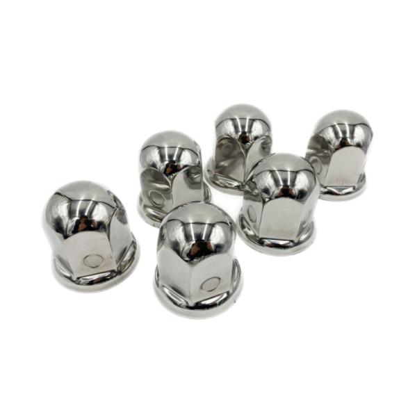 【商品名】エストック ステンレス 丸型ナットキャップ 41mm 6個入 h58mm ST-460【商品説明】■JISホイール(ナット41mm)専用ナットキャップ■ホイールナットを泥・ホコリ・サビ等から保護■ホイールナットにかぶせて押し込むだ...