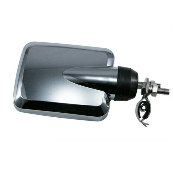 【商品名】JET バックショットミラー VER.2S ショートステー メッキ [501452]【商品説明】■眩しさを軽減し、距離感の掴みやすい防眩平面レンズ■取付金具はステンレス製なので錆びにくい■純正ミラーだけではとらえきれない死角をフォ...