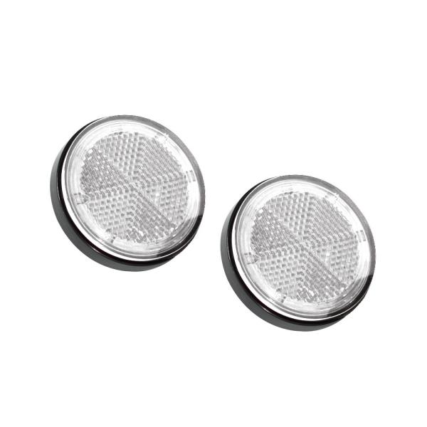 【商品名】槌屋ヤック 流星レフランプ丸 クリア/ホワイト 24V [CE347] (LEDステップライト)【商品説明】■高反射リフレクター採用■リフレクターに高輝度チップLED8個を組み込んだ新発想ライト■厚さ約11mmの超薄型デザイン■K...