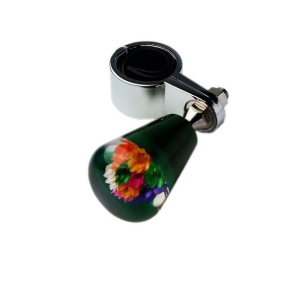 【商品名】エストック 水中花ハンドルスピンナー ●グリーン [PR-26N_GR]【各種仕様】■品番：PR-26N(グリーン)■入数：1個■サイズ・握り部分：40mmΦ×60mm■適合・ハンドルグリップ外径が28.5〜32mmΦの車両に取付...