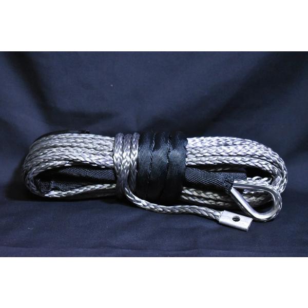 ウインチ用 シンセティックロープ グレー 7.5mm ｘ 15ｍ 耐荷重4,000kgケプラー ダイニーマ ウインチ用