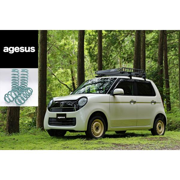 商品名：　agesus アゲサス適合車種：　ホンダ 車名：　N-ONE適合車両型式：　JG1グレード・備考：　2WD車高アップ量：　約 30mmバネレート：　(F)4.1k (R)3.6k品番：　ag-jg1注意事項：　