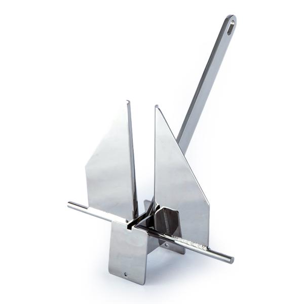 ダンフォース型アンカーはプレジャー艇では最も一般的でアンカリング効果の高いアンカーです。爪（ブレード）の面積が大きく海底の凹凸や砂地にめり込んでアンカリングするので砂、砂利、泥などオールマイティーなアンカーです。このアンカーはシャンクとフル...