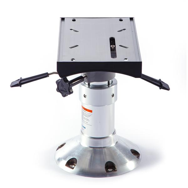 ■インターコムマリン　オリジナルシート対応ペデスタル素材はマリングレードのアルミ製でシートの高さはエアーパワーで伸縮の調節が可能です。ライディングプレート付でペデスタルとスライダーのセットは米国大手のボートシートメーカーとの互換性もあります...