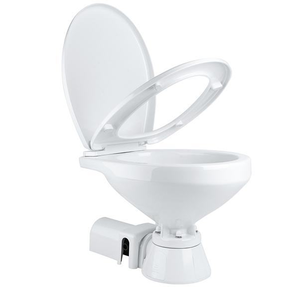 日本のボートのサイズに最適なコンパクトタイプの電動マリントイレです。 ボタンひとつで給排水洗浄ができる便利なタイプです。ポンプのような煩わしさがなく扱いやすく、清潔感があり衛生的な磁器製ボウルです。排水線の上下どちらにも取付可能で、インペラ...