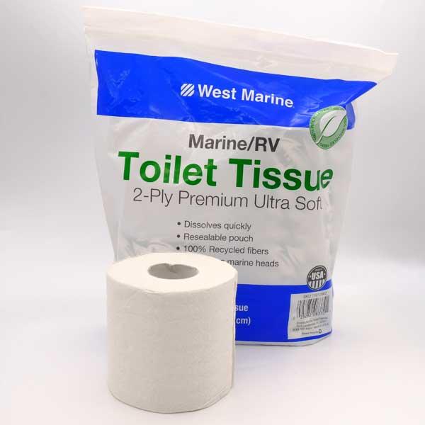 ■ウエストマリン製　水に溶けるマリン用トイレットペーパー。愛艇のトイレでトイレットペーパーが原因でトイレが詰まった経験はありませんか？そのような時このトイレットペーパーが役に立ってくれるます。別に普通のトイレットペーパーと変わりわないように...