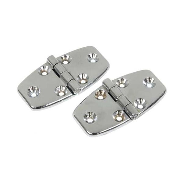 米国PERKO社製のヒンジです素材はマリングレードPERKOクローム亜鉛メッキを使用ハッチドアのヒンジとしてお使いください、軽量ですサイズ：38ｍｍｘ64ｍｍｘ2.4ｍｍ　2個入り