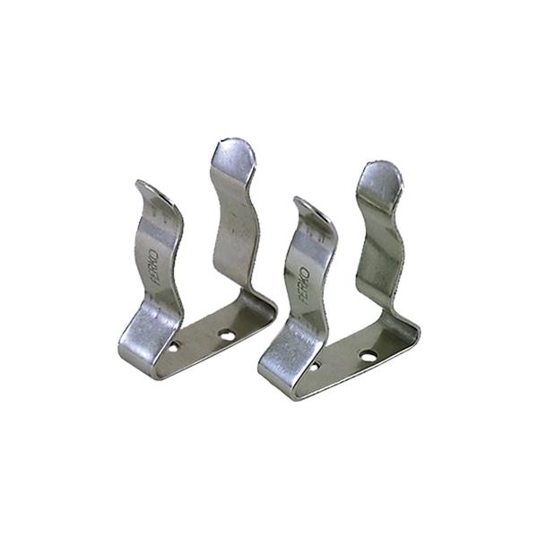 ■米国ペルコ社製のスプリングクランプ　ボートフックホルダーボートフックなどを所定の位置に保管しておく為に船体内部や艇庫などの壁等に取り付けておくステンレス鋼のスプリングクランプ。ステンレス板の中央に丸みを持たせ、挟むものを傷つけにくく落ちに...