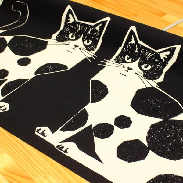 『TWO CAT』『NekoNoe K from 30 SEWINGPINS ×echino』シリーズより、ニューフェイスが登場！大きい2匹の猫がインパクト大！クッションやトートバッグなどに、大胆にご使用いただけます。【echino生地の商...