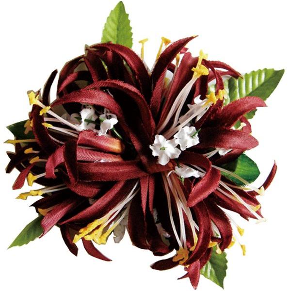 【フラダンス】【髪飾り】【ヘアクリップ】スパイダーリリーブロッサム ヘアクリップ　ブラウン大きさ：左右約１２ｃｍ*左右の長さはあくまで目安です。個体差があります。入荷時期、製造ロットにより色味、質感等が異なる場合がございます。あらかじめご了...