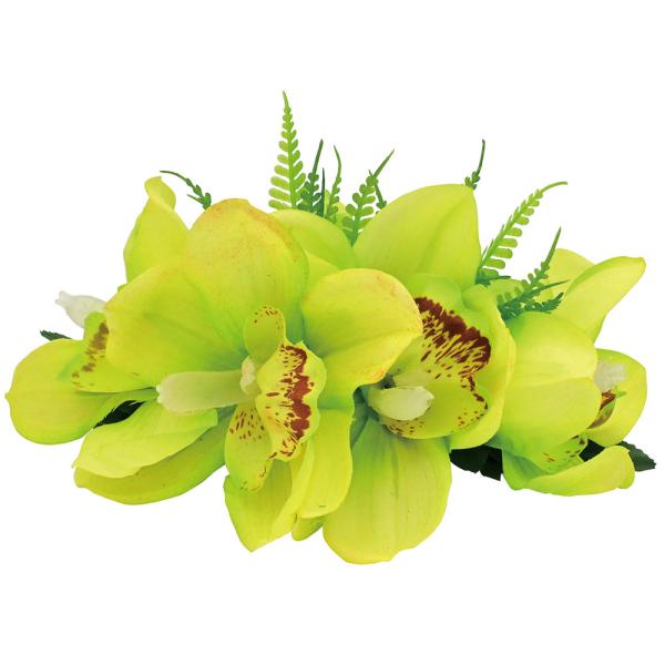 【フラダンス】【髪飾り】【ヘアクリップ】【お仕立て】サイズ：W19×D12×H10cmクリップ12cm素材：ポリエステル、PE、PS、アルミ全4色