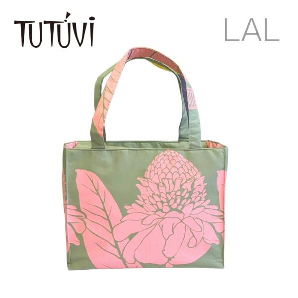 【TUTUVI】【フラダンス】【トートバッグ】オーダートートバックLAL　TUTUVI素材：綿ポリサイズ　幅：約30ｃｍ高さ：約24.5ｃｍマチ：約18ｃｍ持ち手長さ：約50ｃｍ　フタ付き　内ポケット付き　TUTUVIのファブリックを使用し...