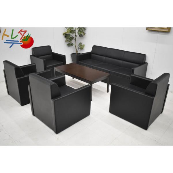 2019040803■メーカー：イトーキ■カラー：ブラック■寸法：アームチェアW700×D710×H660 SH390 AH560(mm)ソファW1790×D710×H660 SH390 AH560(mm)ミーティングテーブルW1200×D...