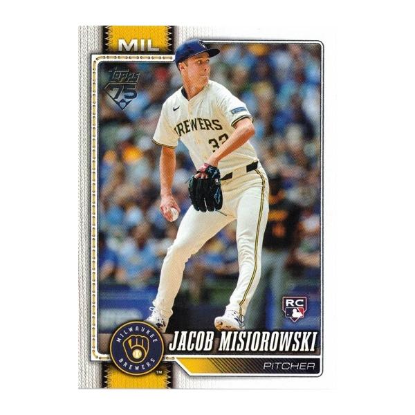 2026 Topps Series 1 Baseball 10 Jacob Misiorowski, Milwaukee Brewers RC