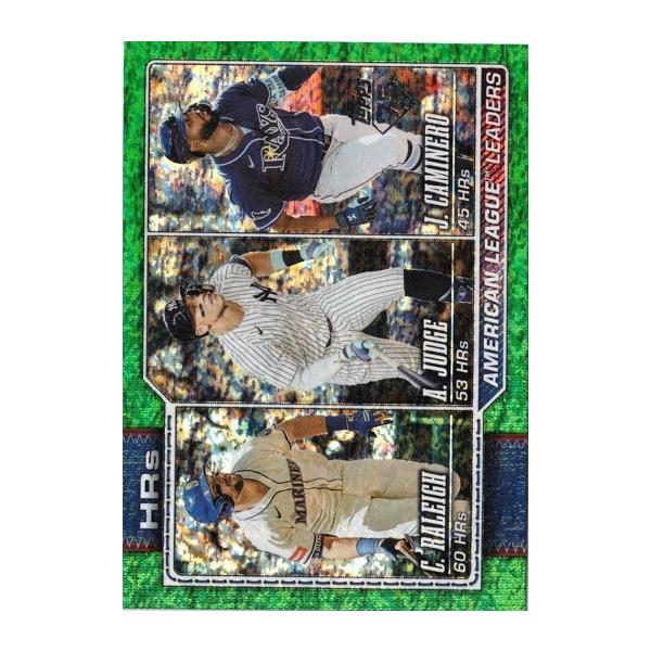 2026 Topps Series 1 Baseball 38 Aaron Judge/Junior Caminero/Cal Raleigh (League Leaders)