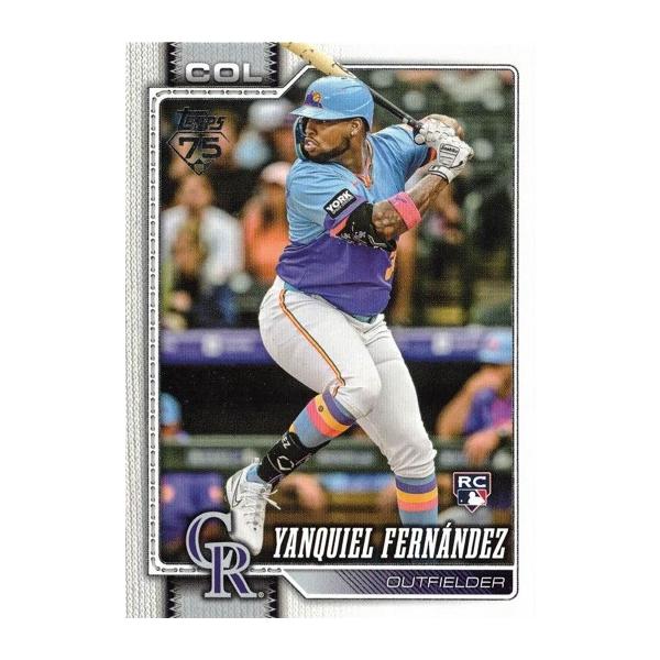 2026 Topps Series 1 Baseball 116 Yanquiel Fern?ndez, Colorado Rockies RC