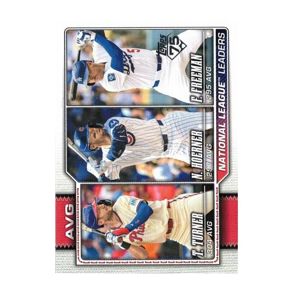 2026 Topps Series 1 Baseball 151 Nico Hoerner/Freddie Freeman/Trea Turner (League Leaders)