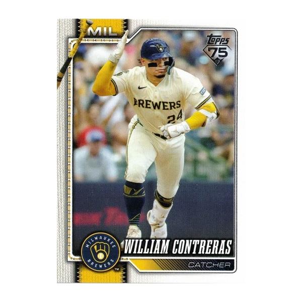 2026 Topps Series 1 Baseball 192 William Contreras, Milwaukee Brewers