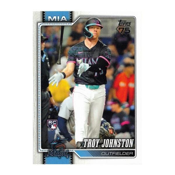 2026 Topps Series 1 Baseball 317 Troy Johnston, Miami Marlins RC