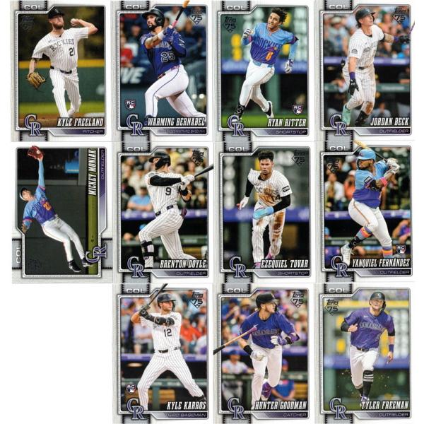 コンプ内容12 Jordan Beck, Colorado Rockies18 Ryan Ritter, Colorado Rockies RC55 Warming Bernabel, Colorado Rockies RC106 Kyle...