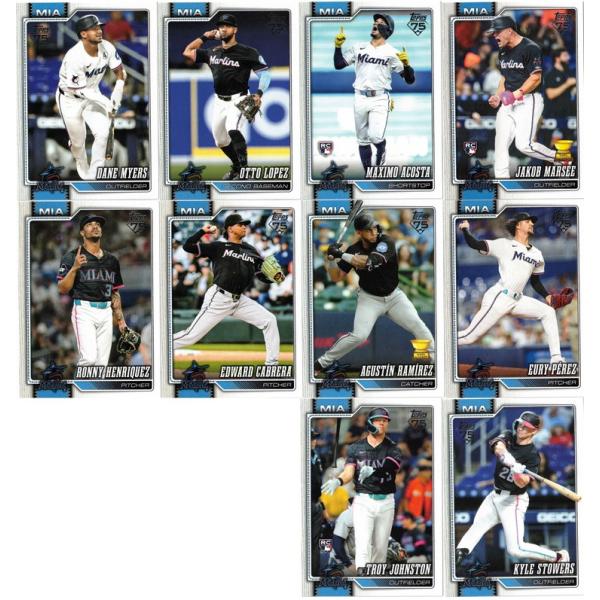 コンプ内容37 Jakob Marsee, Miami Marlins RC172 Maximo Acosta, Miami Marlins RC194 Otto Lopez, Miami Marlins279 Dane Myers, Mi...